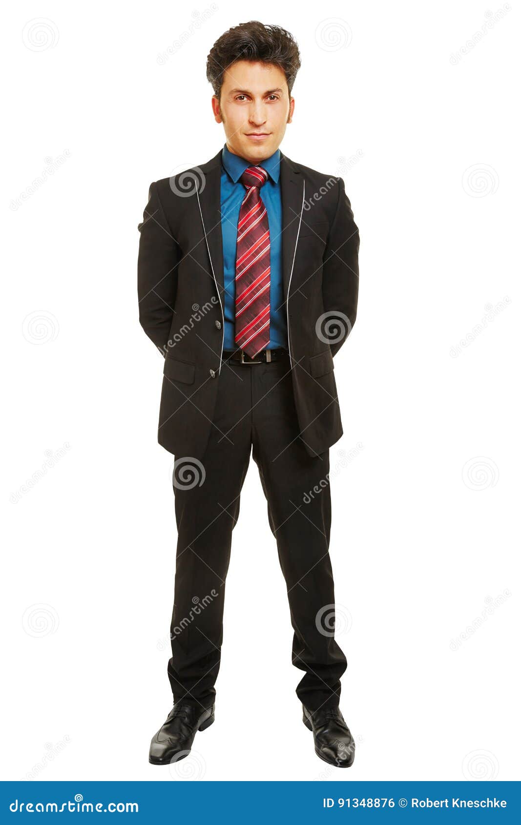 Happy Businessman in Front View Stock Photo - Image of attractive ...