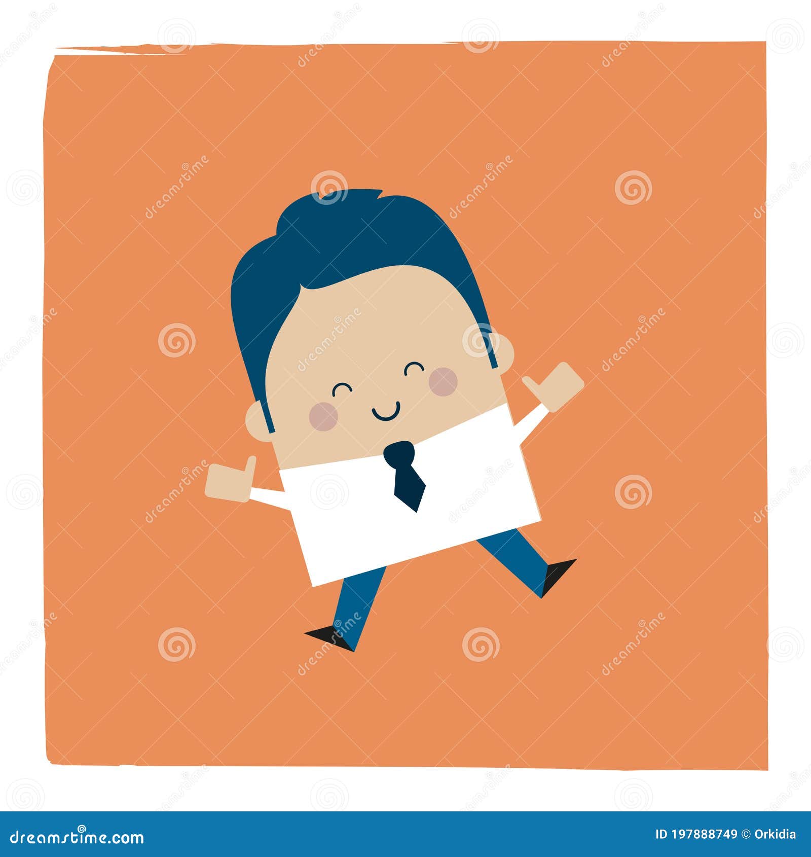 Happy businessman vector stock vector. Illustration of drawing - 197888749