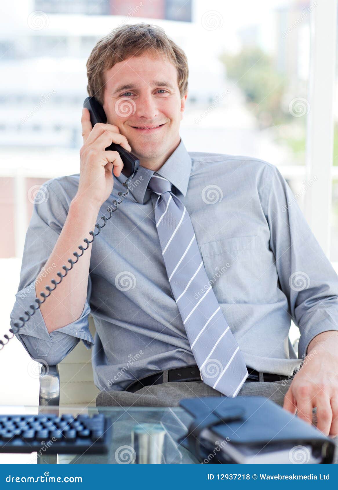 Happy Businessman on the Phone Stock Photo - Image of ambitious ...