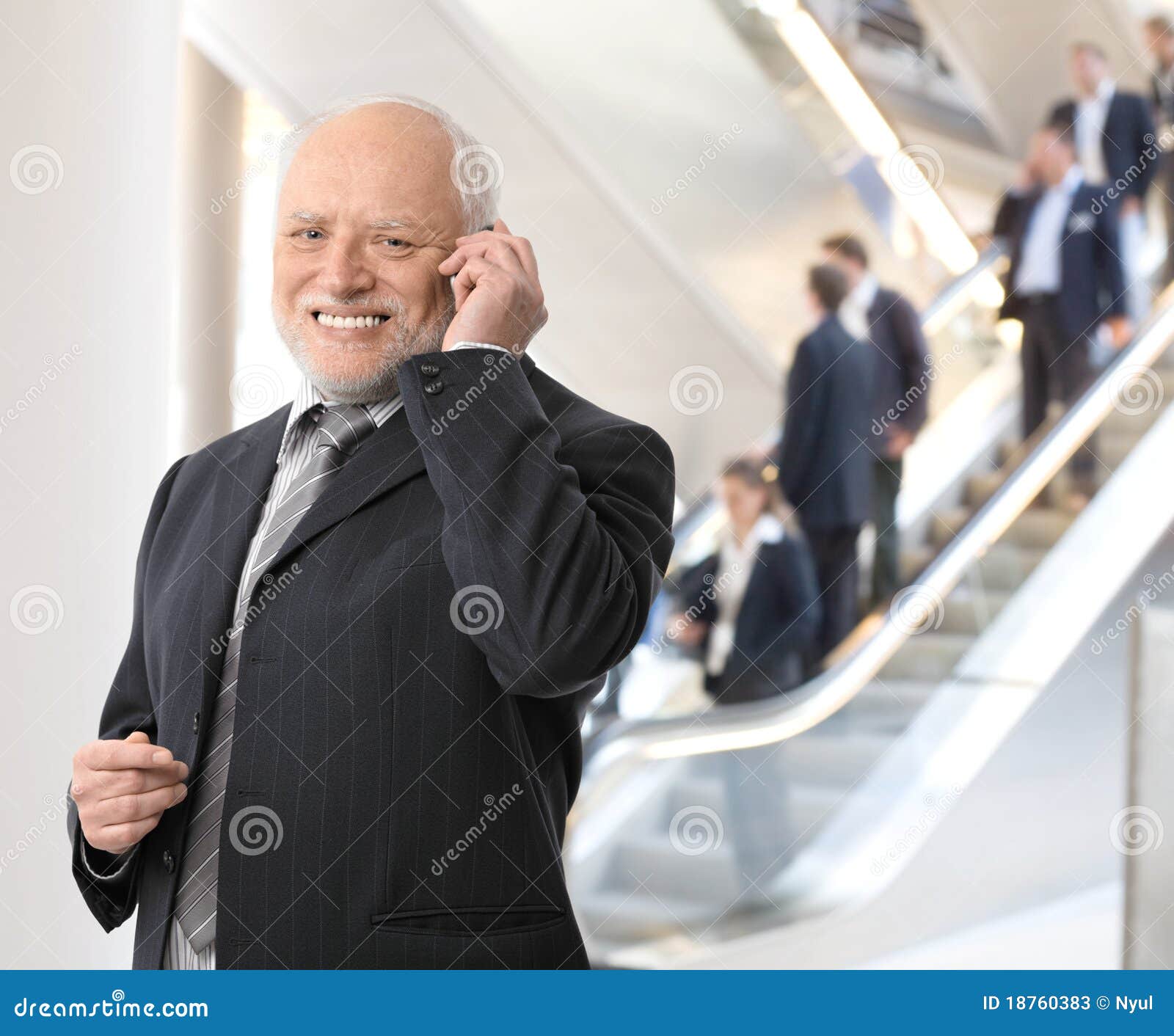 Happy Businessman on Phone Call Stock Image - Image of caucasian, good ...