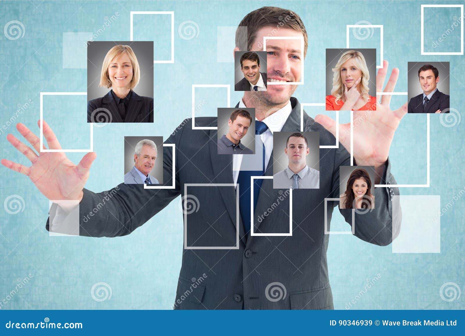 Happy Businessman Selecting Candidates Stock Image - Image of hands ...