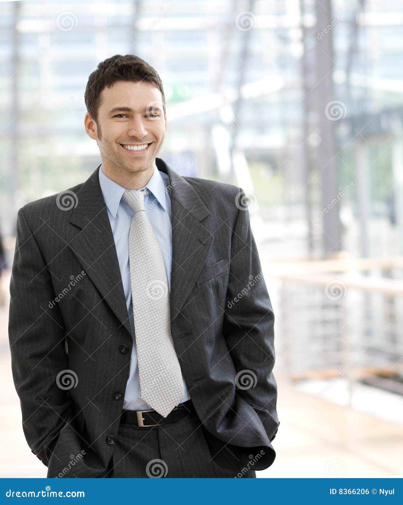 Happy businessman smiling stock photo. Image of businessman - 8366206
