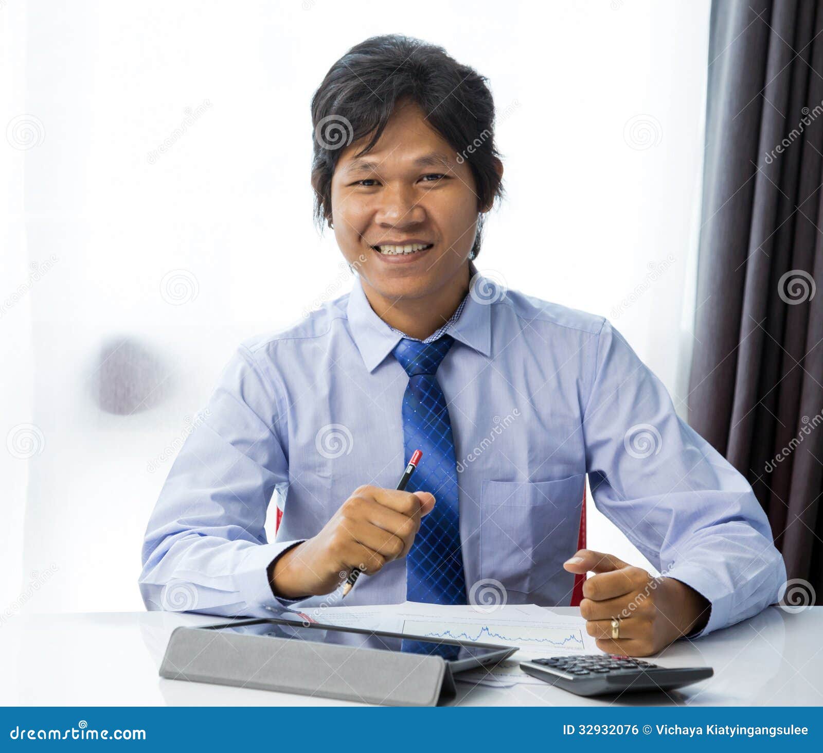 Happy businessman stock photo. Image of busy, focusing - 32932076