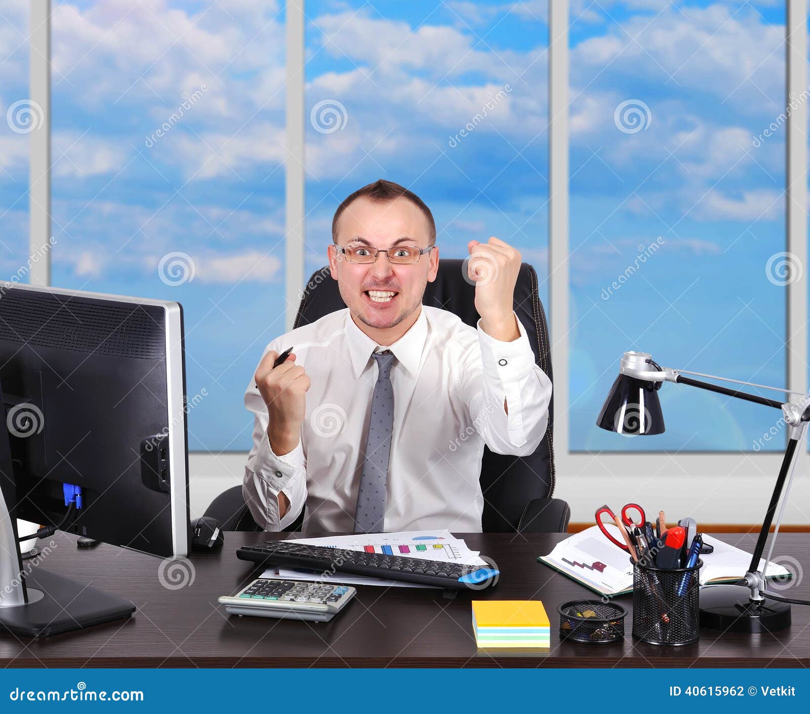 Happy businessman stock photo. Image of handsome, meeting - 40615962
