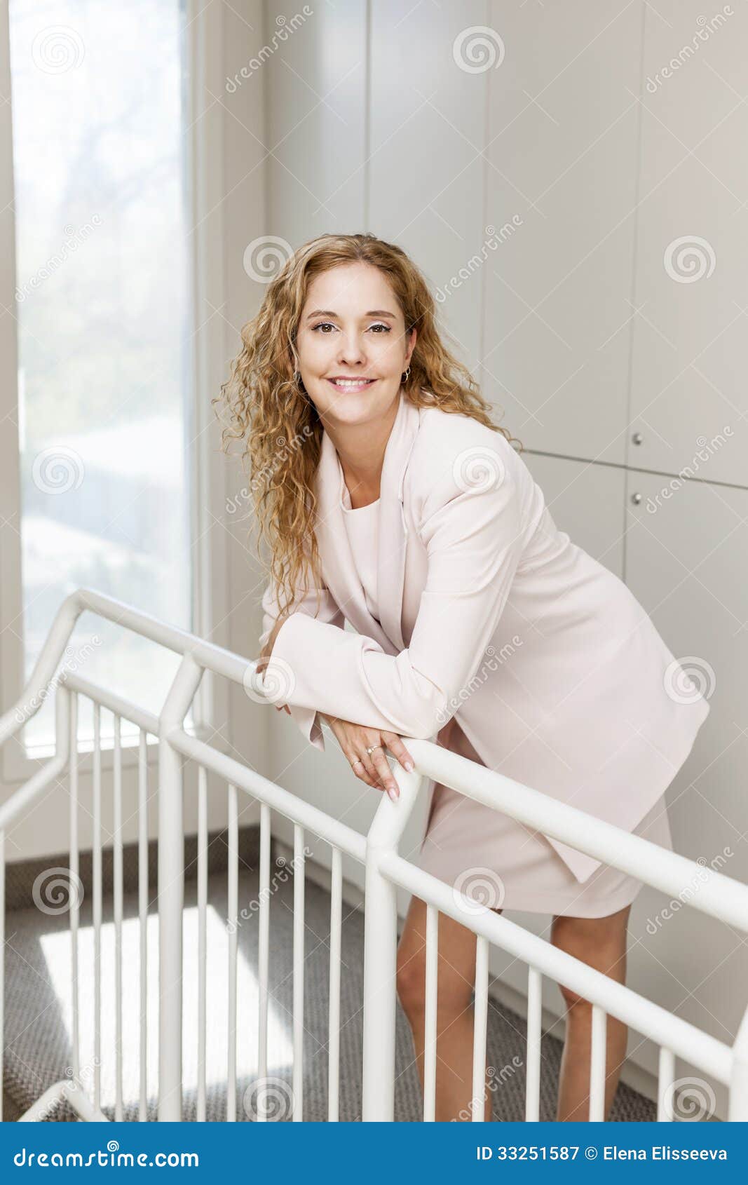 Happy Businesswoman Standing In Hallway Royalty Free Stock Photography ... Happy Businesswoman Standing In Hallway Royalty Free Stock Photography ...