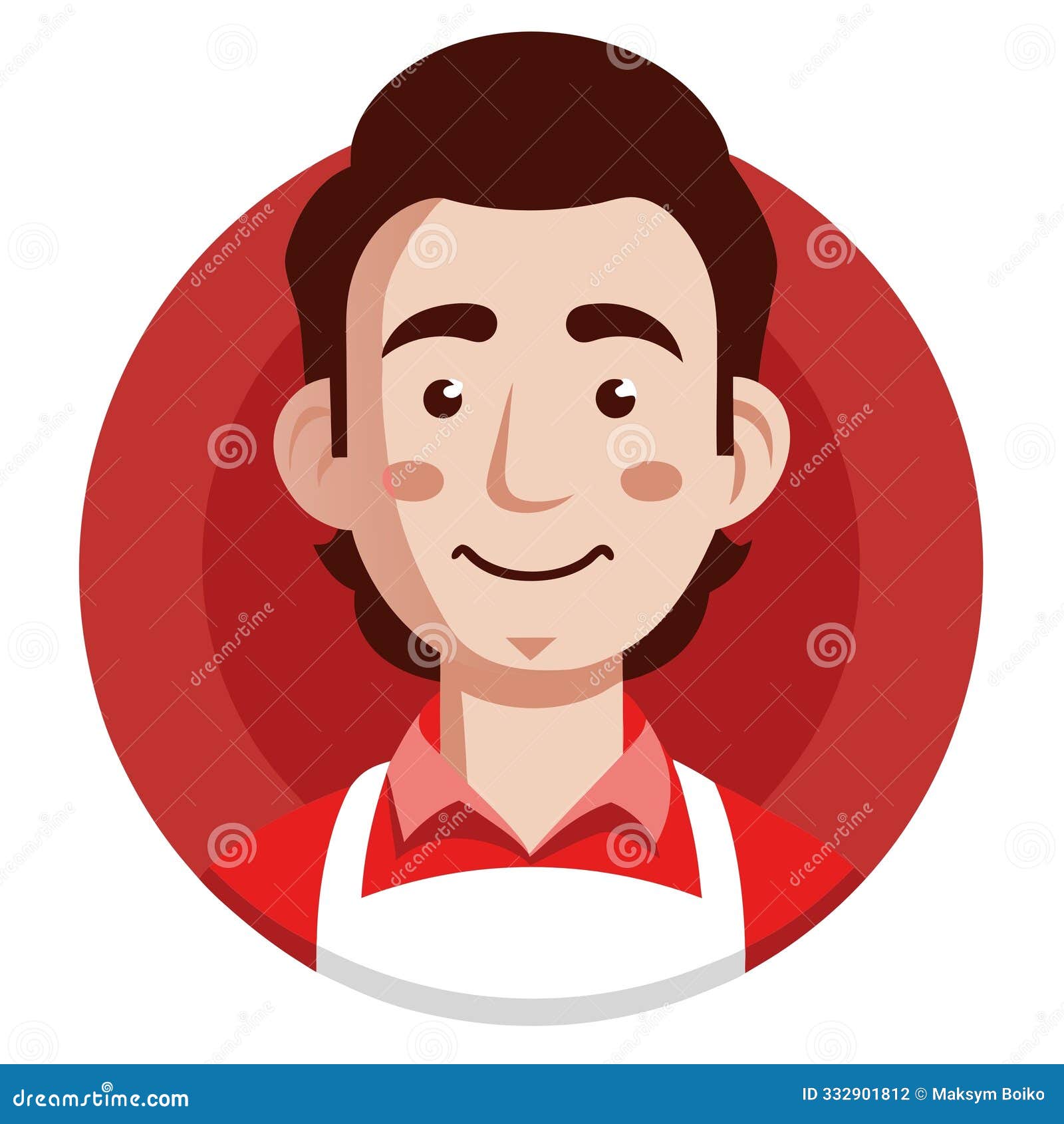 Happy Butcher Portrait, Cut Out Stock Vector - Illustration of stuffing ...