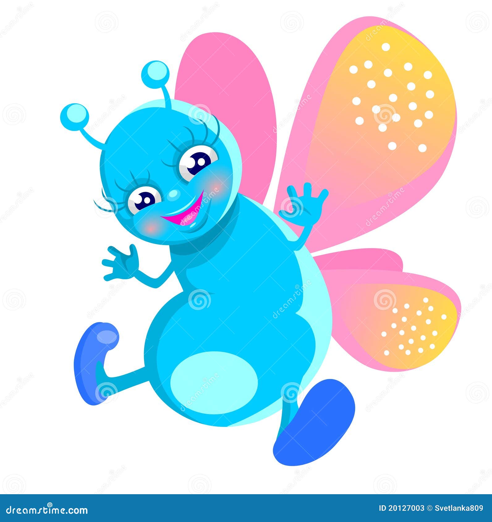 Happy butterfly stock illustration. Illustration of insect - 20127003
