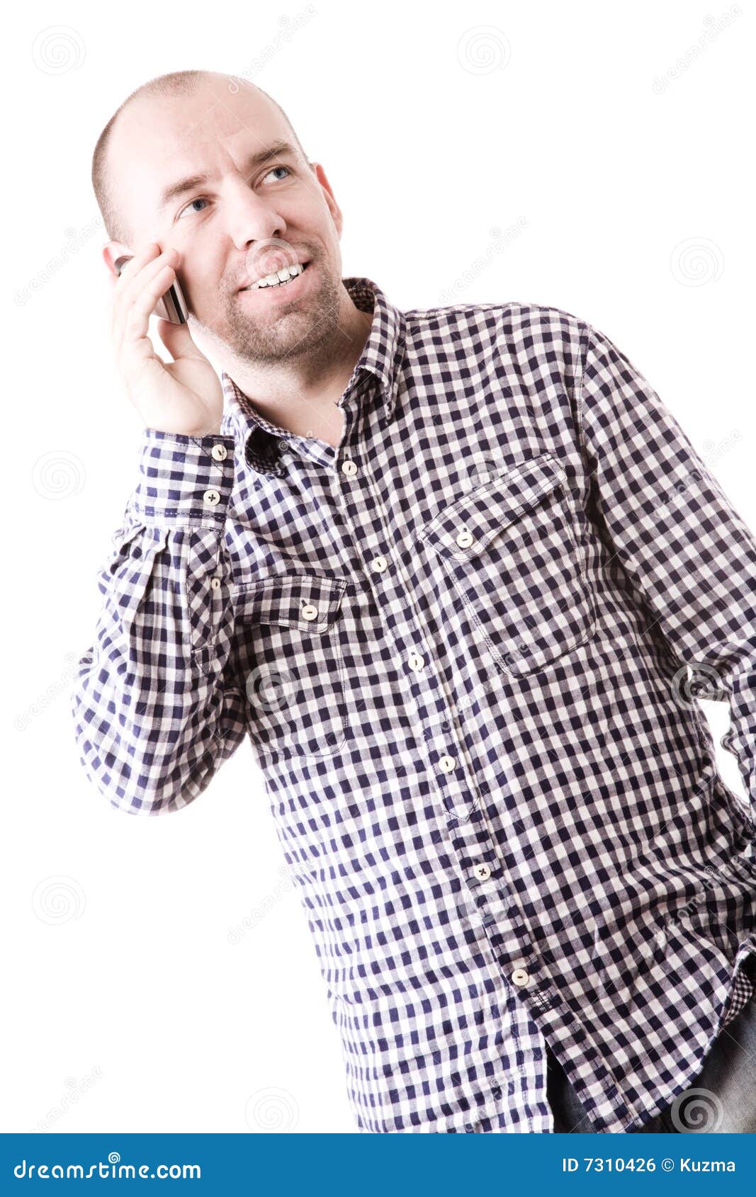 Happy call stock photo. Image of friendly, cellphone, isolated - 7310426