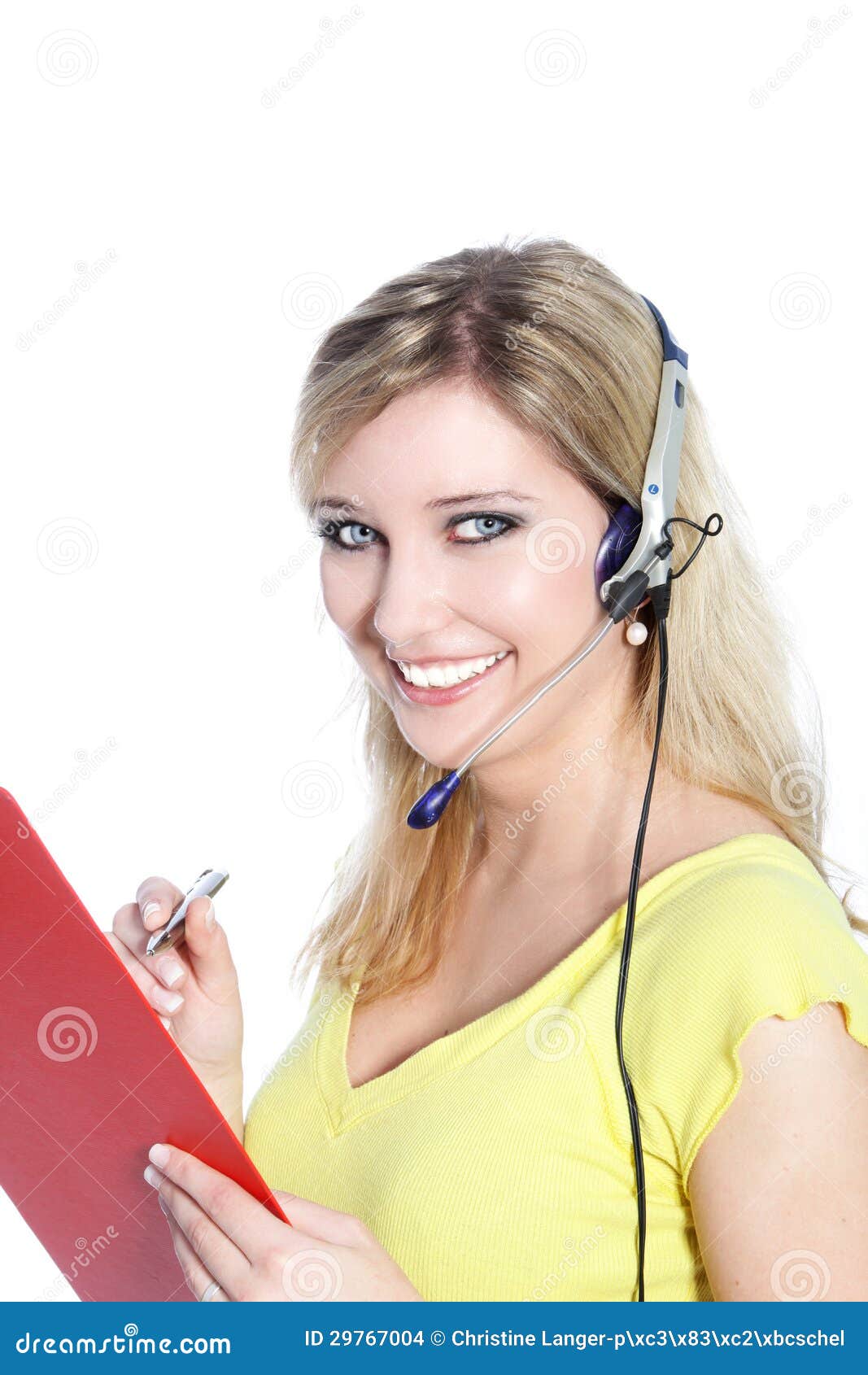 Call center agent stock photo. Image of female, beautiful - 29767004