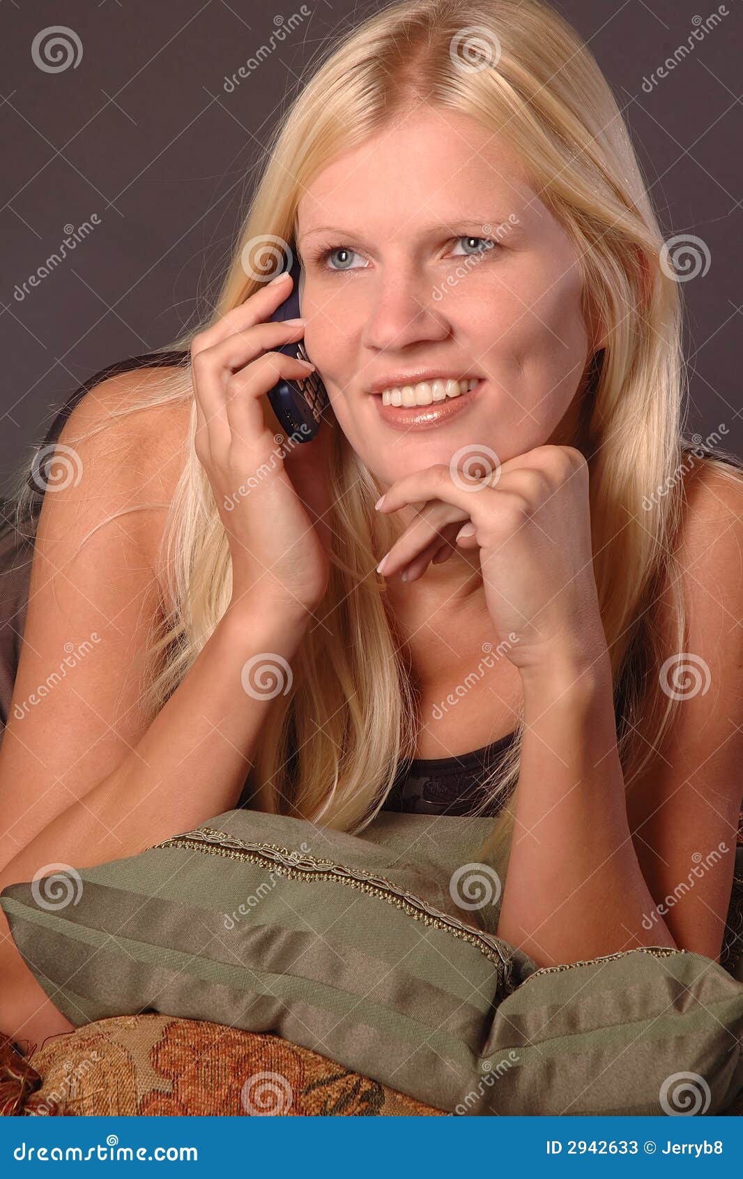 Happy Caller stock image. Image of cellphone, female, blondes - 2942633