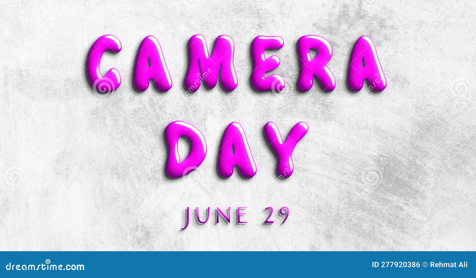 Happy Camera Day, June 29. Calendar of May Water Text Effect, Design ...