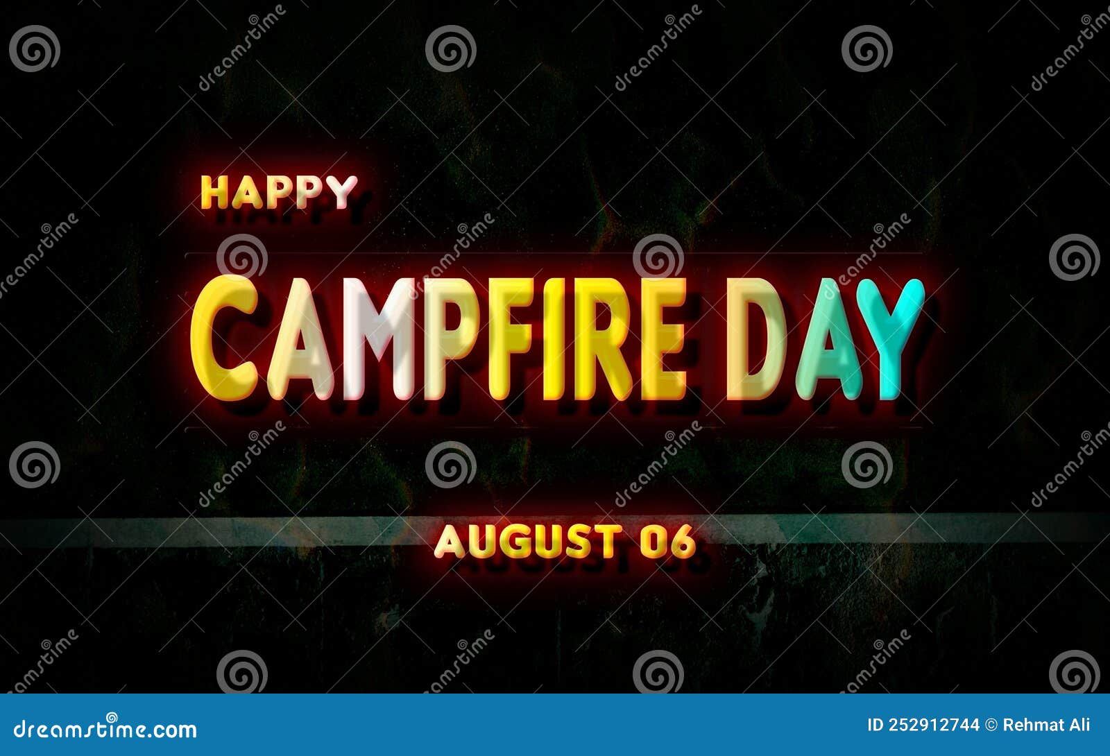 Happy Campfire Day, Holidays Month of August , Empty Space for Text ...