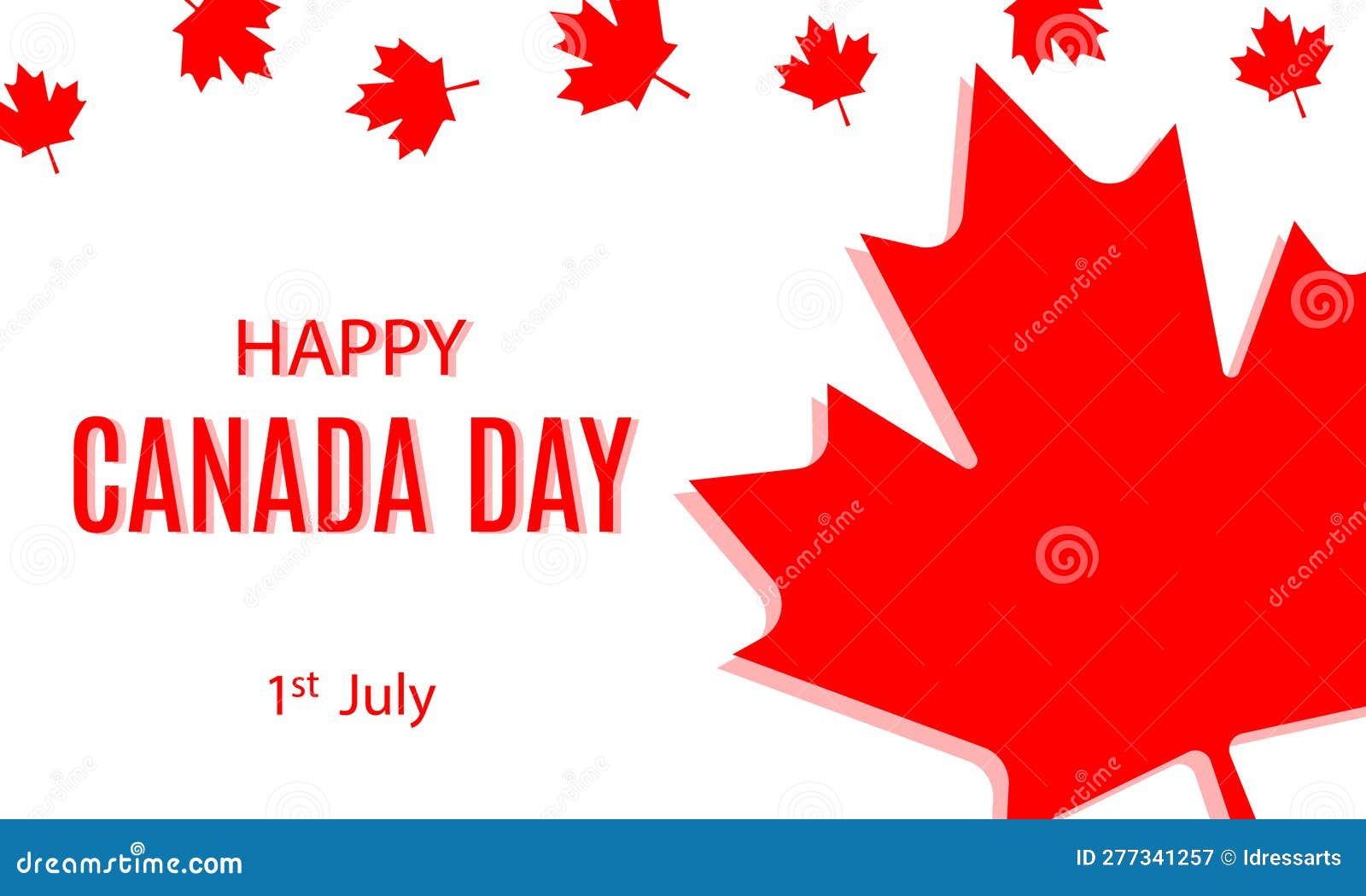 Happy Canada Day Background with Red Maple Leaf Stock Vector ...
