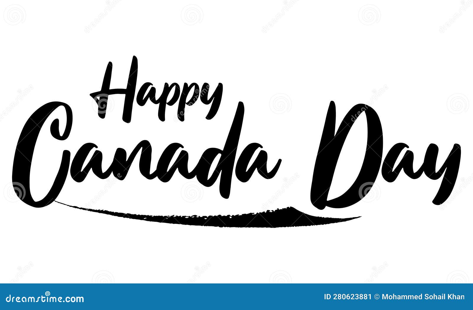 Happy Canada Day Bold Typography Lettering Text Vector Design Quote ...
