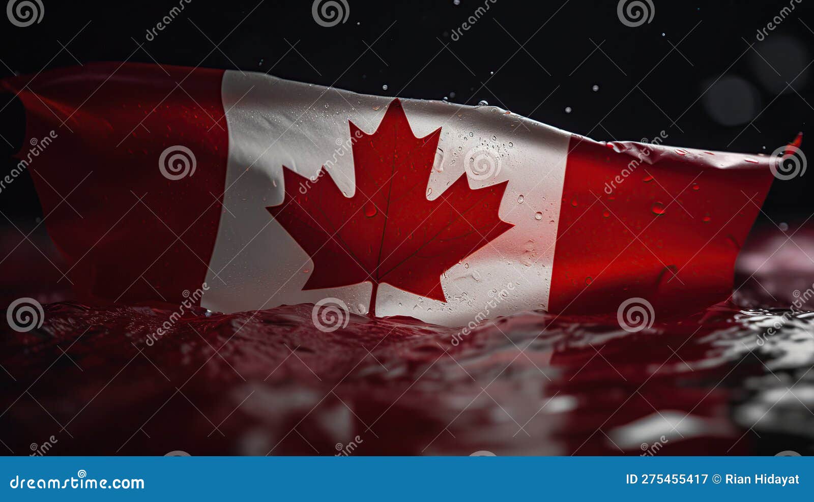 Happy Canada Day with Canada Flag Background, Generative Ai Stock ...