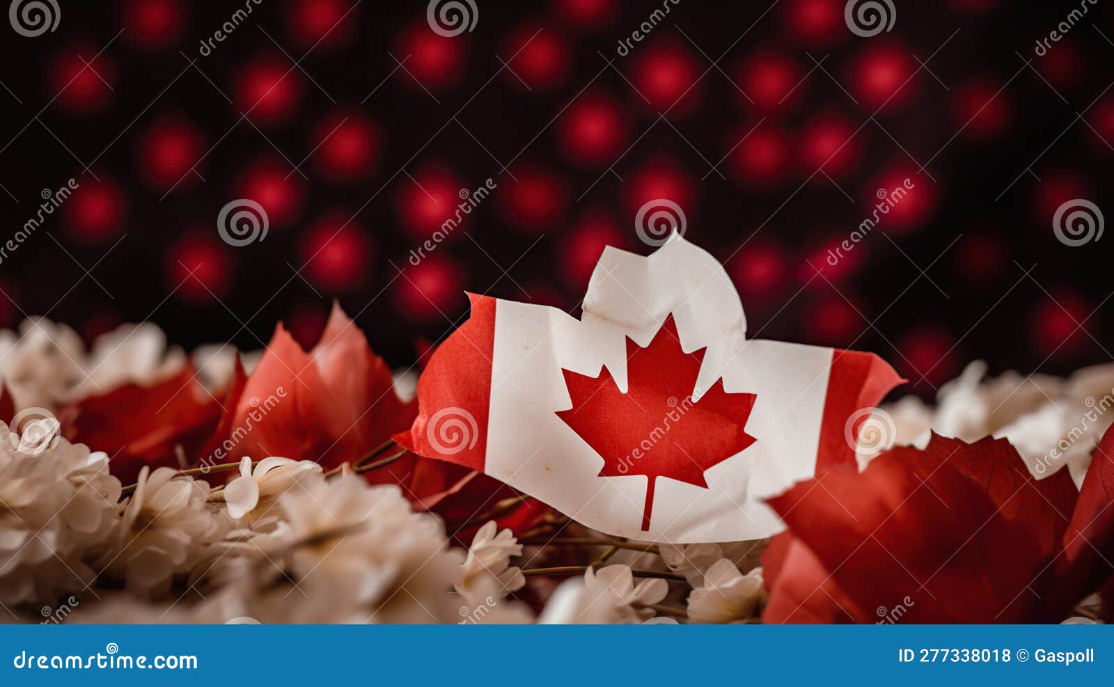 Happy Canada Day with Canada Flag Background, Generative Ai Stock ...