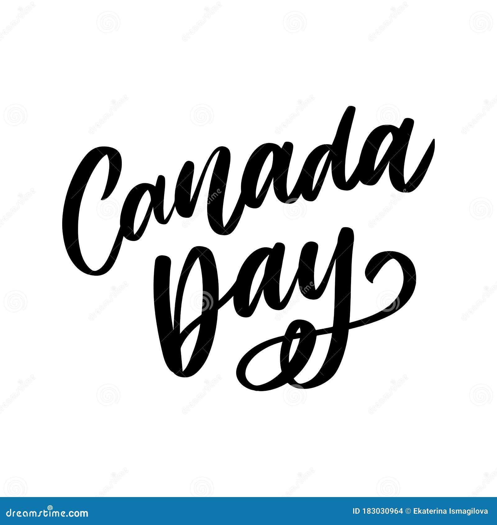 Happy Canada Day Hand Drawn Calligraphy Pen Brush Vector Stock ...