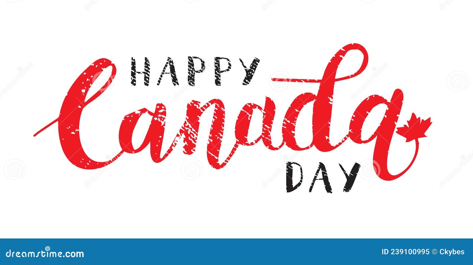 Happy Canada Day Hand Drawn Calligraphy Pen Brush Vector Stock ...