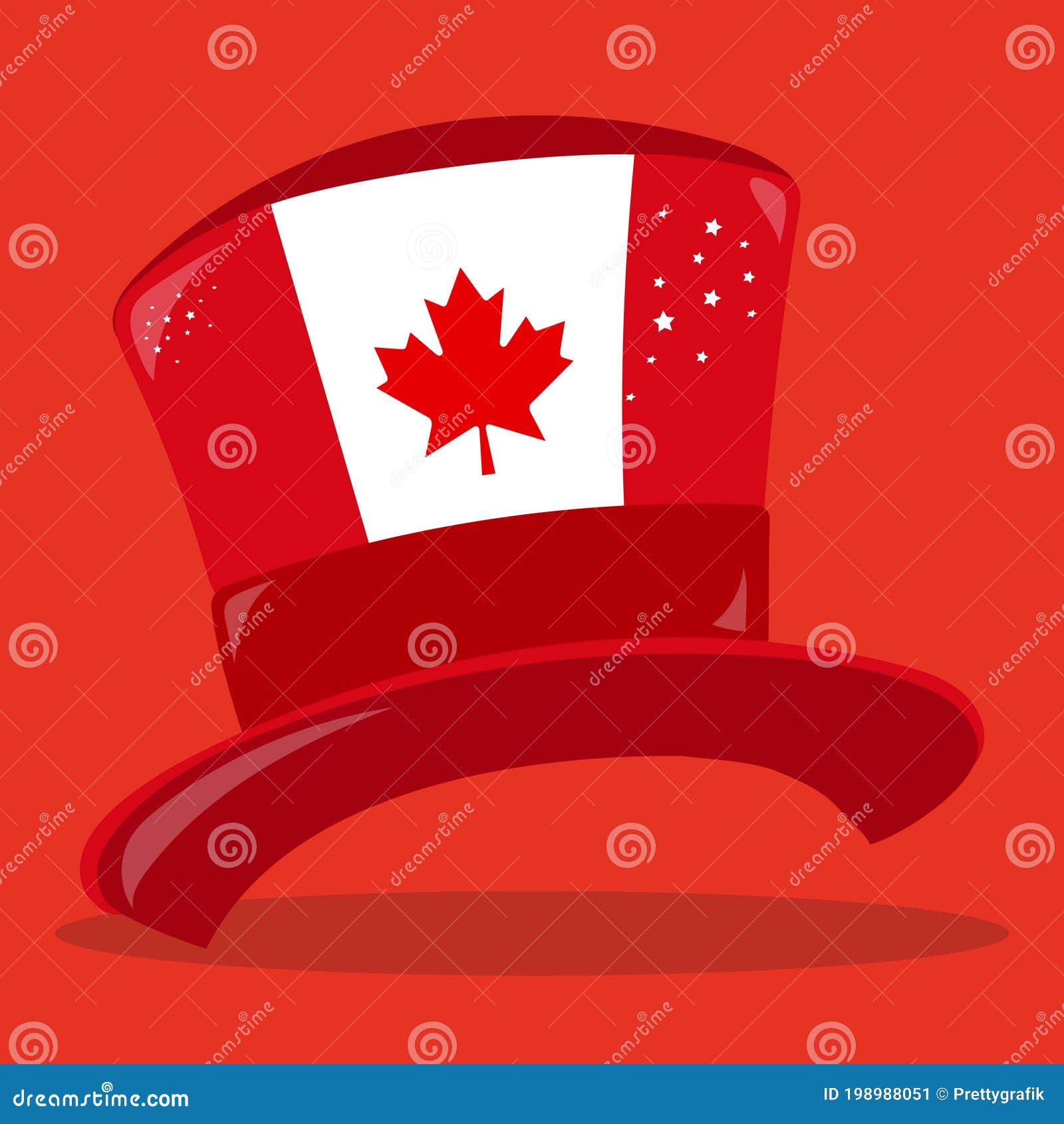 Happy Canada Day Hat 15 stock vector. Illustration of vector - 198988051