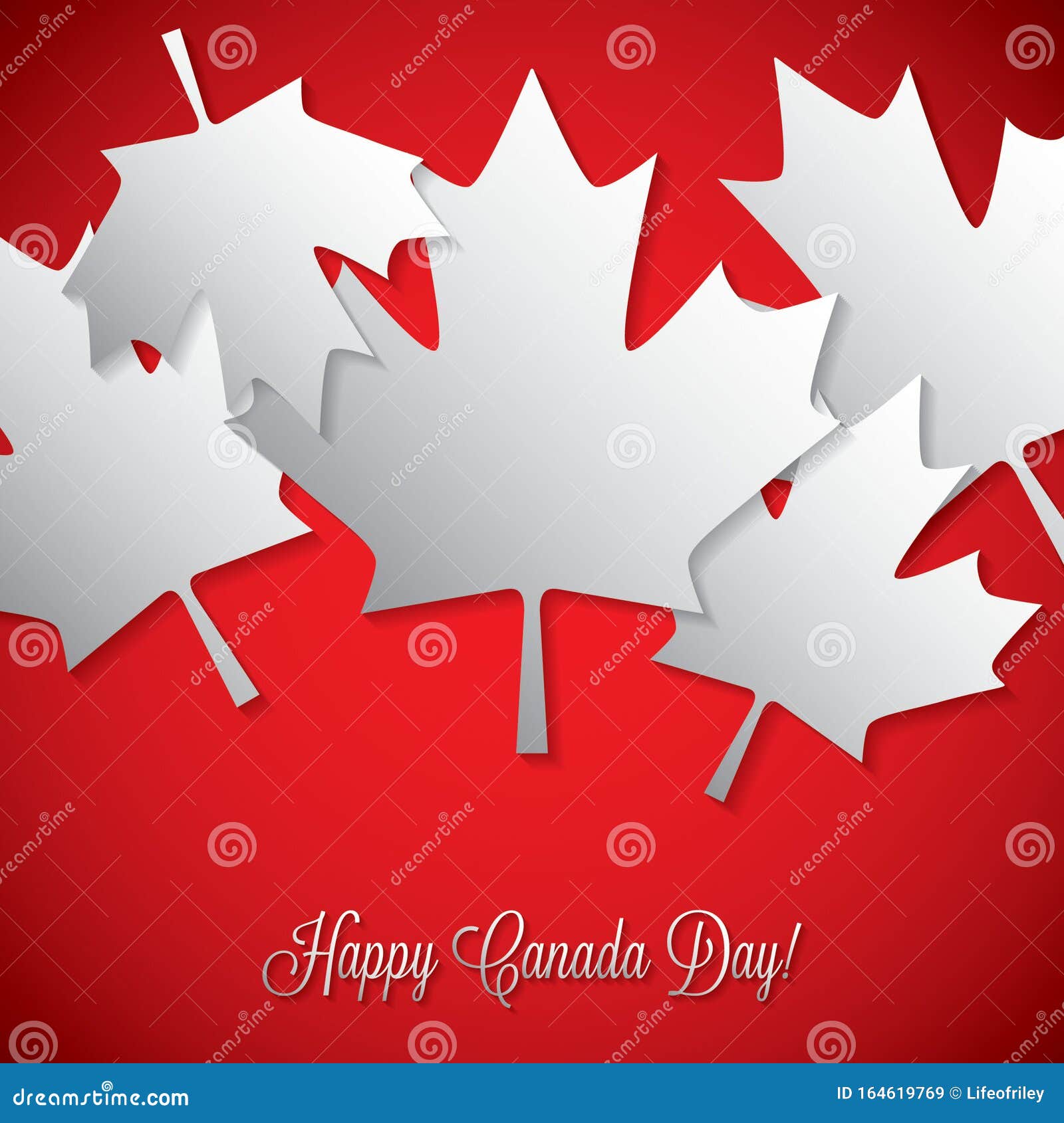 Happy Canada Day Maple Leaf Card Vektor Abbildung - Illustration von ...