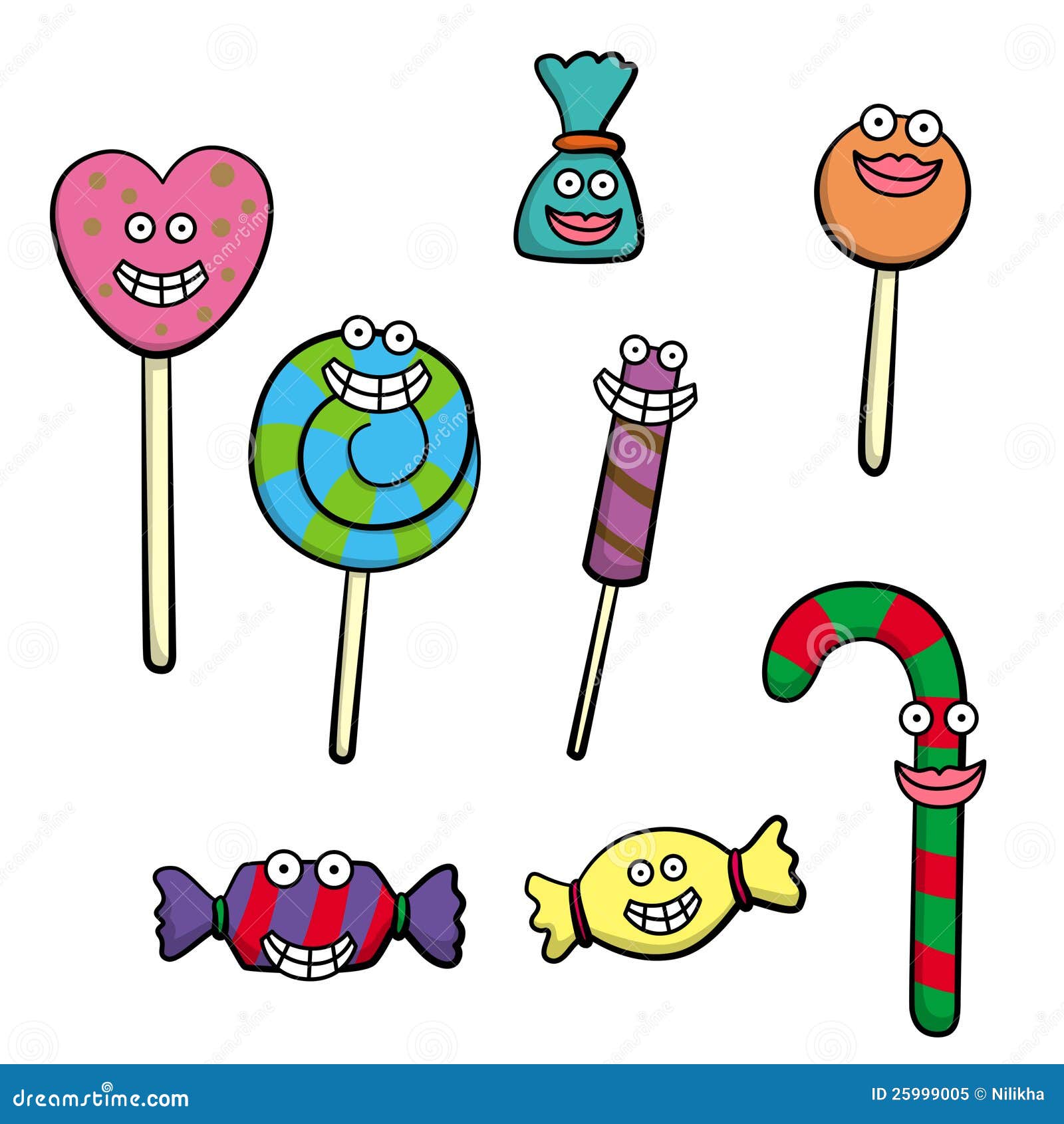 Happy candies stock illustration. Illustration of caramel - 25999005