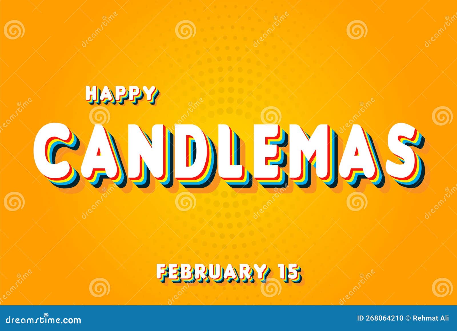 Happy Candlemas, February 15. Calendar of February Retro Text Effect ...