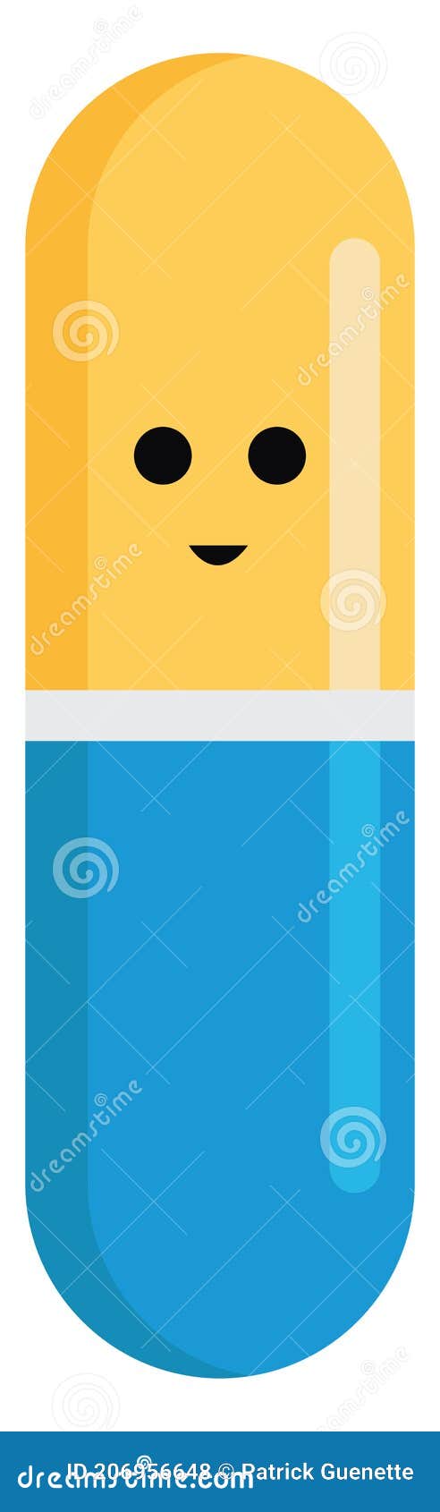 Happy Capsule, Illustration, Vector Stock Vector - Illustration of ...