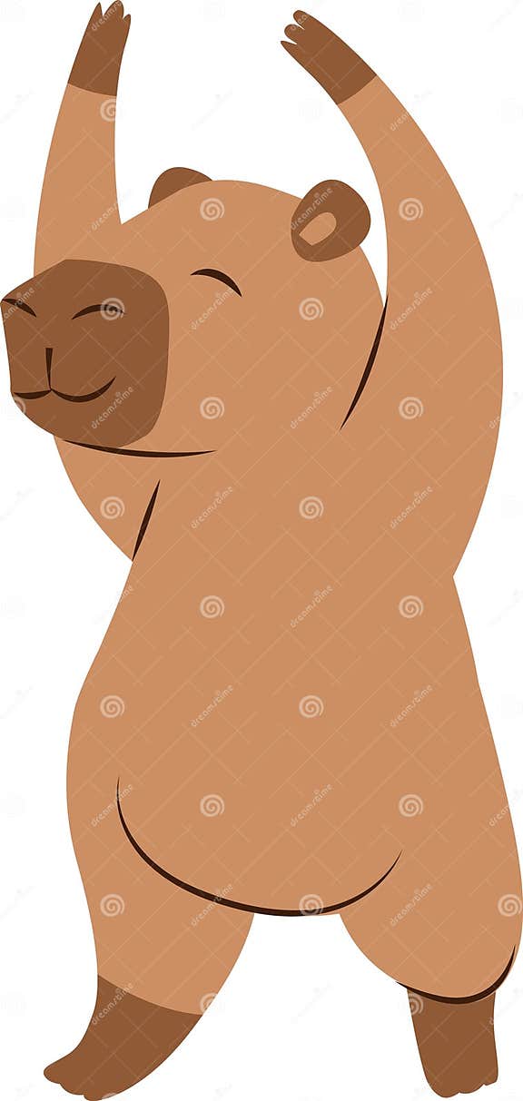 Happy Capybara Dancing stock illustration. Illustration of party ...