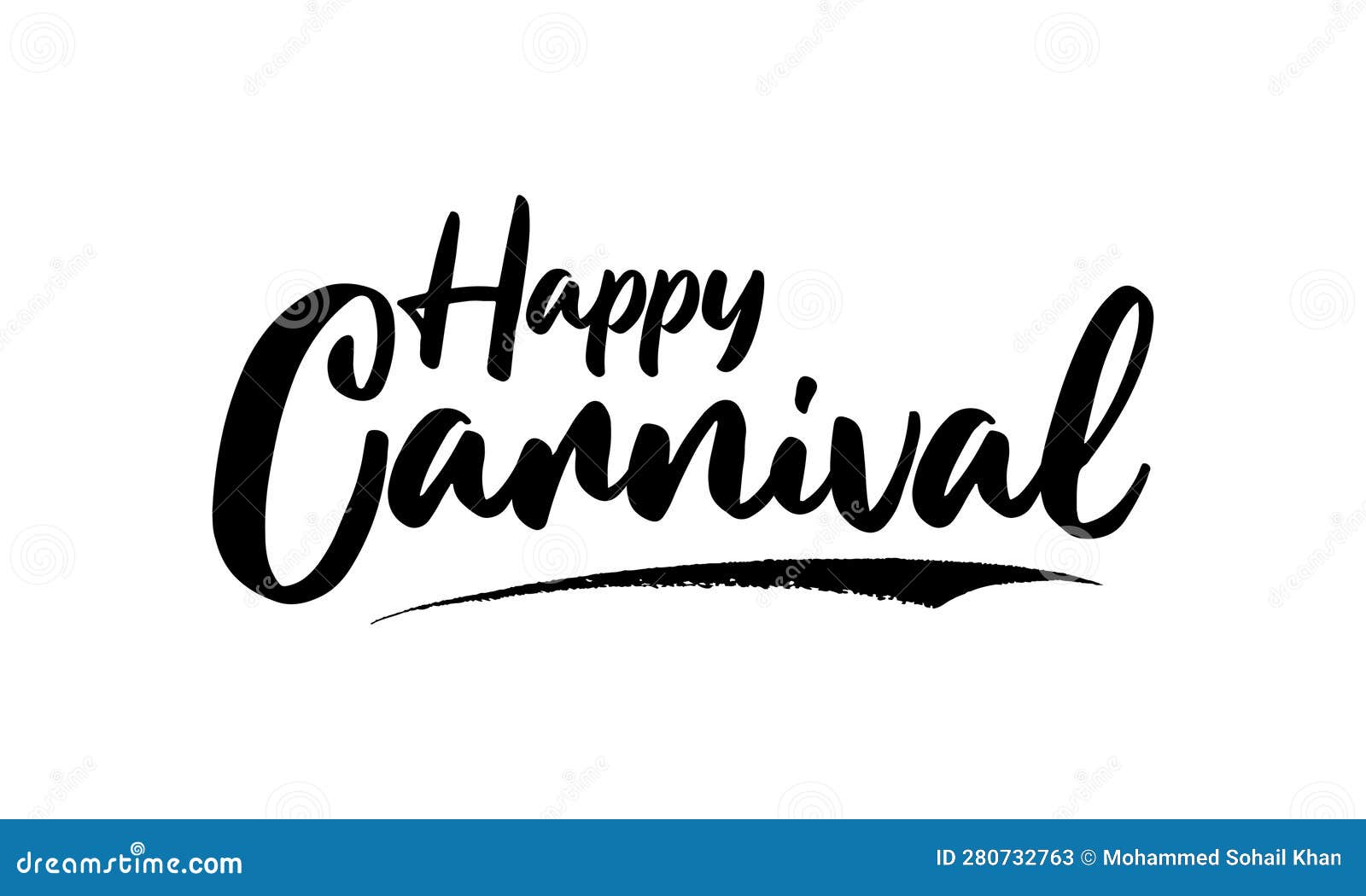 Happy Carnival Bold Typography Lettering Text Vector Design Quote Stock ...