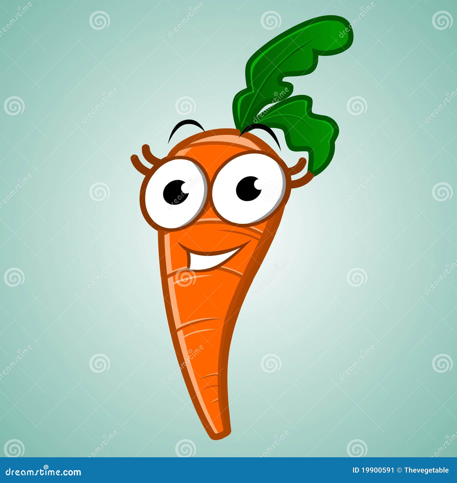 Happy carrot stock illustration. Illustration of green - 19900591