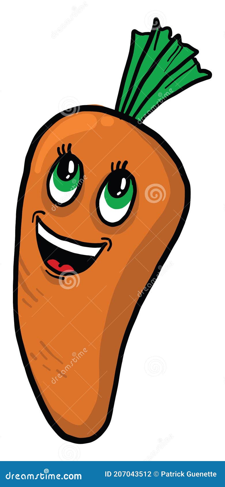 Happy Carrot, Illustration, Vector Stock Vector - Illustration of ...