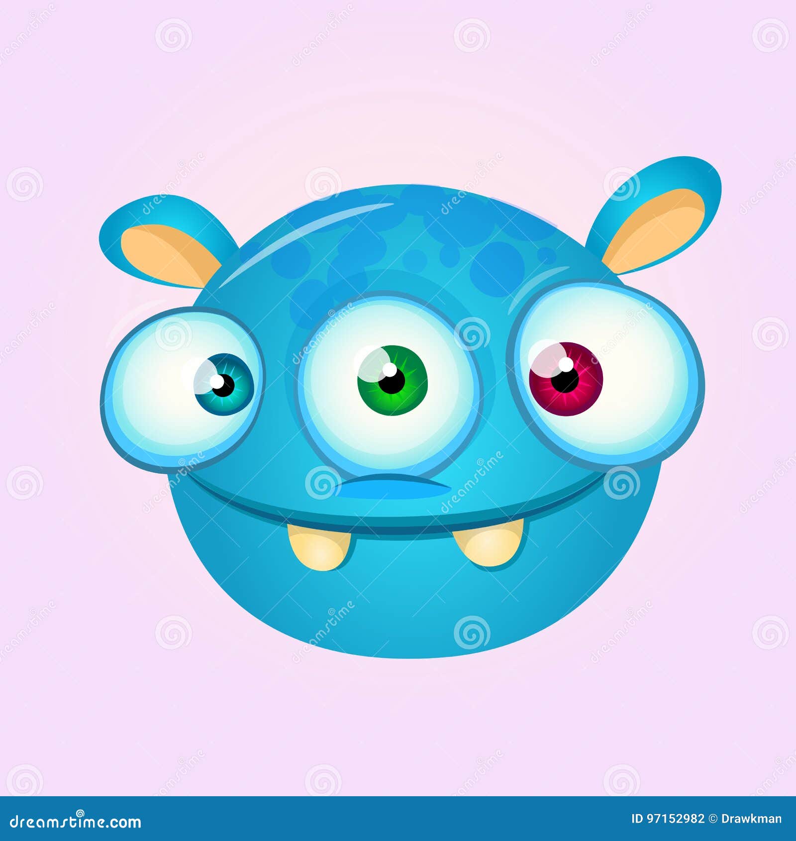 Alien Head With Red Circle Background. Alien Mascot Logo Cartoon Vector ...