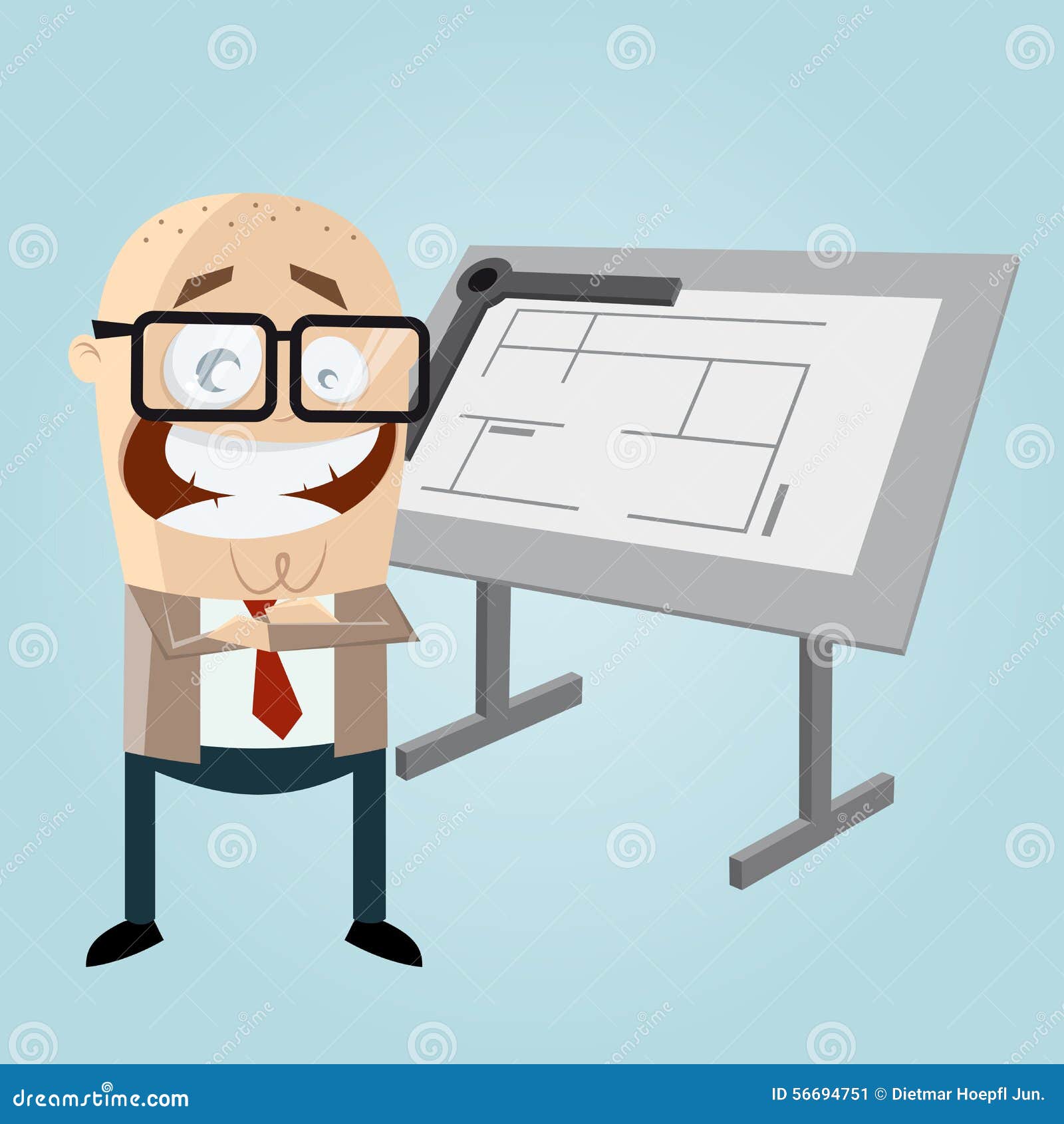 Cartoon Architect With Hard Hat Beside Blueprints Stock Image ... Cartoon Architect With Hard Hat Beside Blueprints Stock Image ...