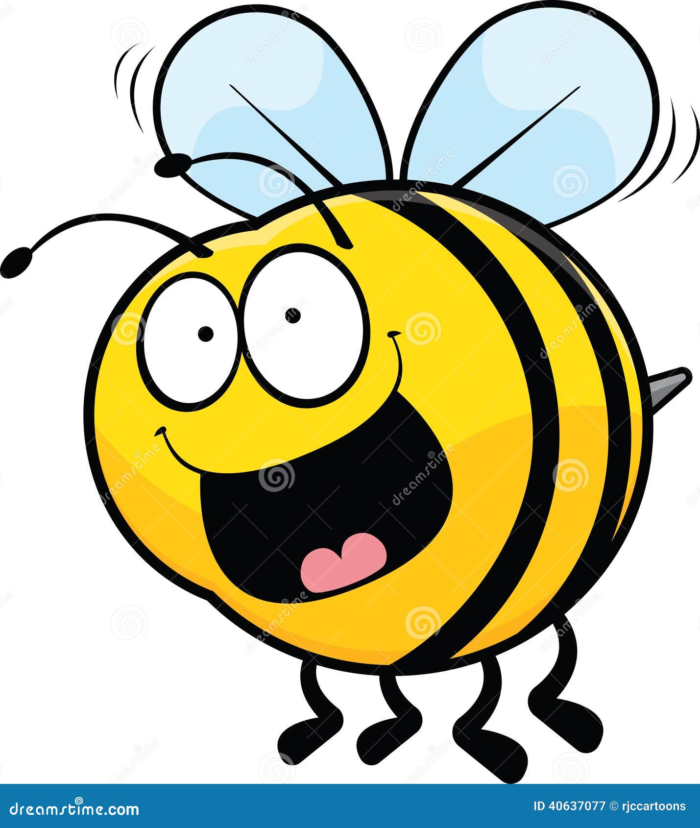 Happy Cartoon Bee Stock Vector - Image: 40637077