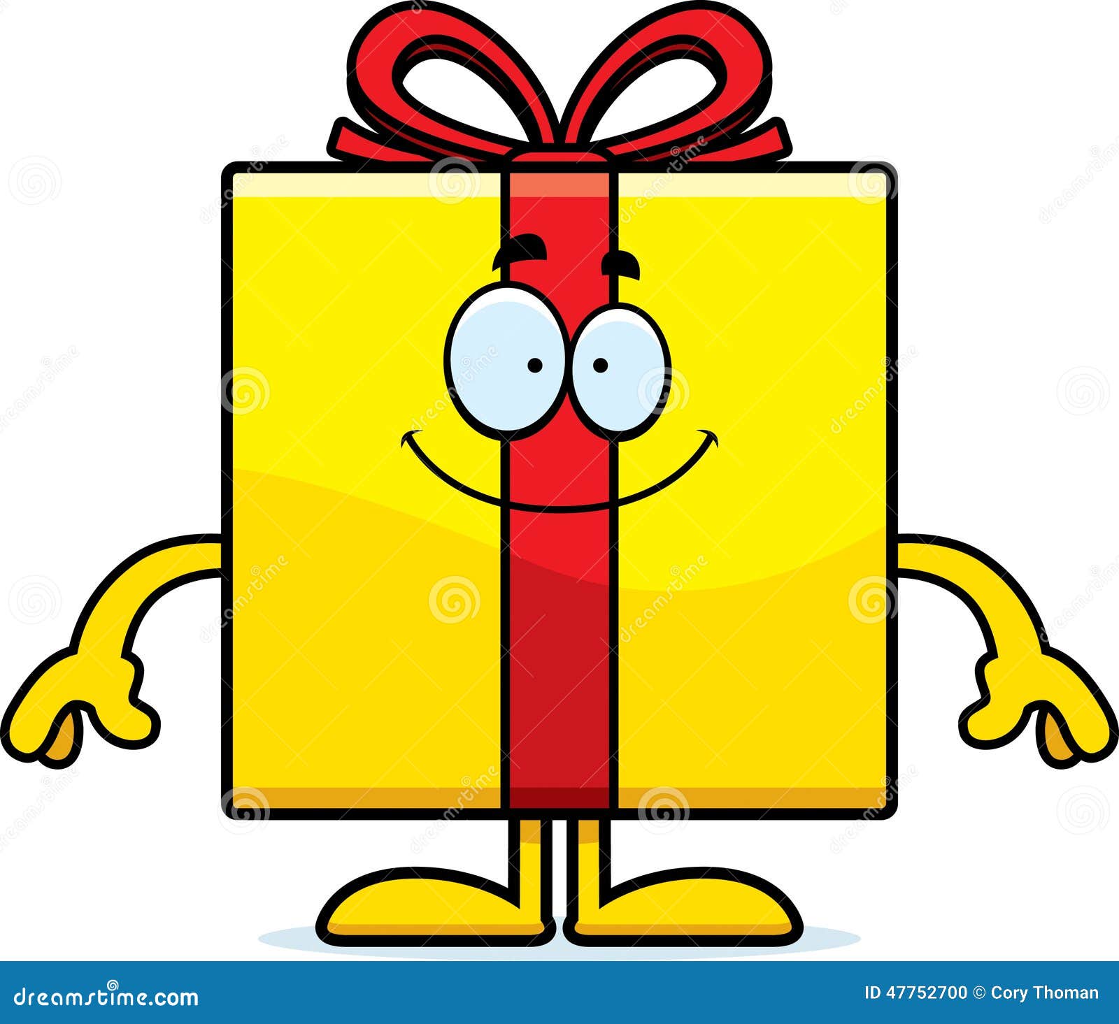 Happy Cartoon Birthday Gift Stock Vector - Illustration of wrapped ...