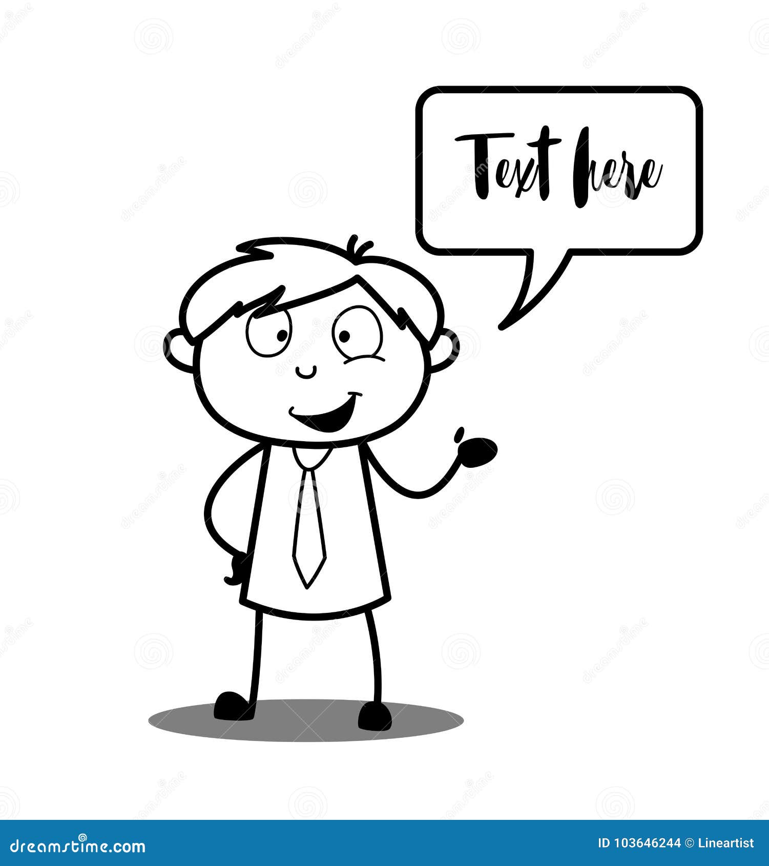 Happy Cartoon Boy Presenting Vector Concept Stock Illustration ...