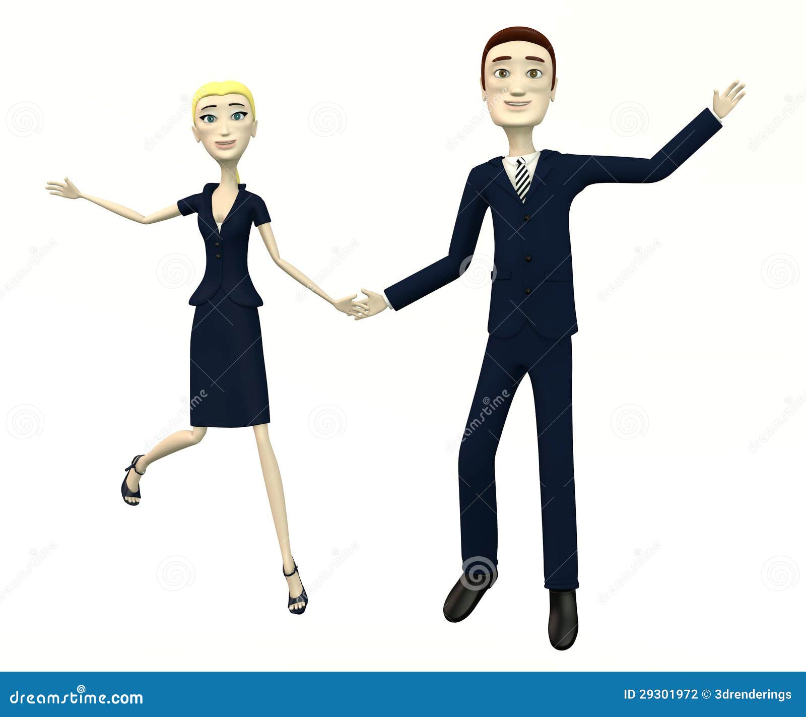 Happy Cartoon Businees People Dancing Stock Illustration - Illustration ...