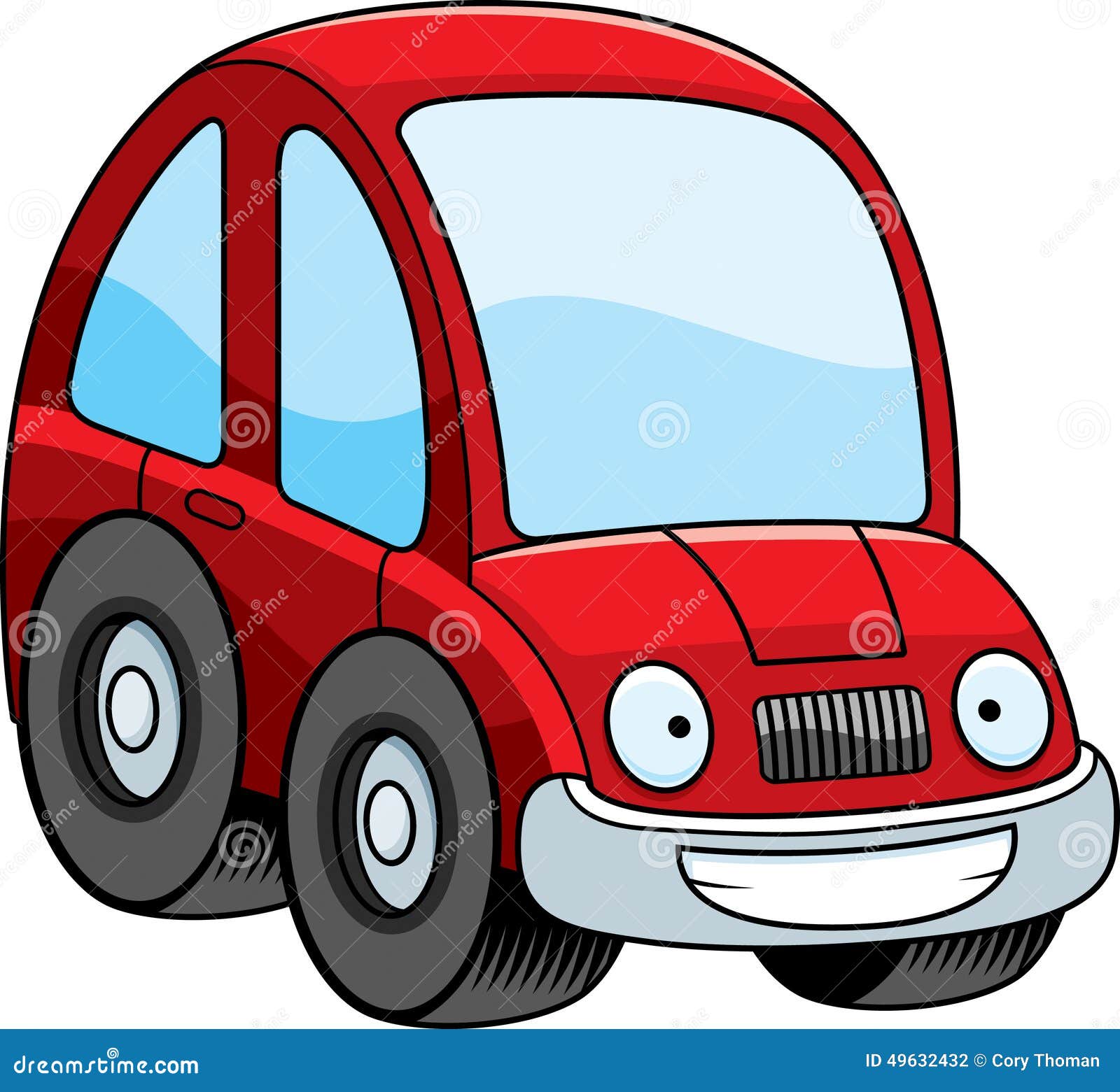Happy Cartoon Car Stock Vector Illustration Of Happy 49632432