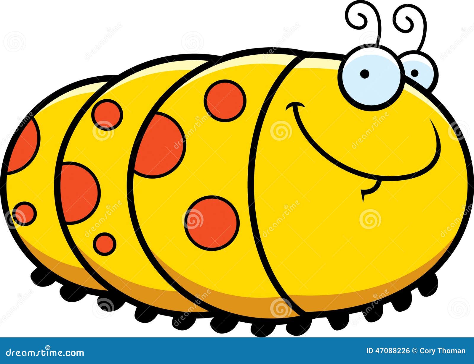 Happy Cartoon Caterpillar Stock Vector - Image: 47088226