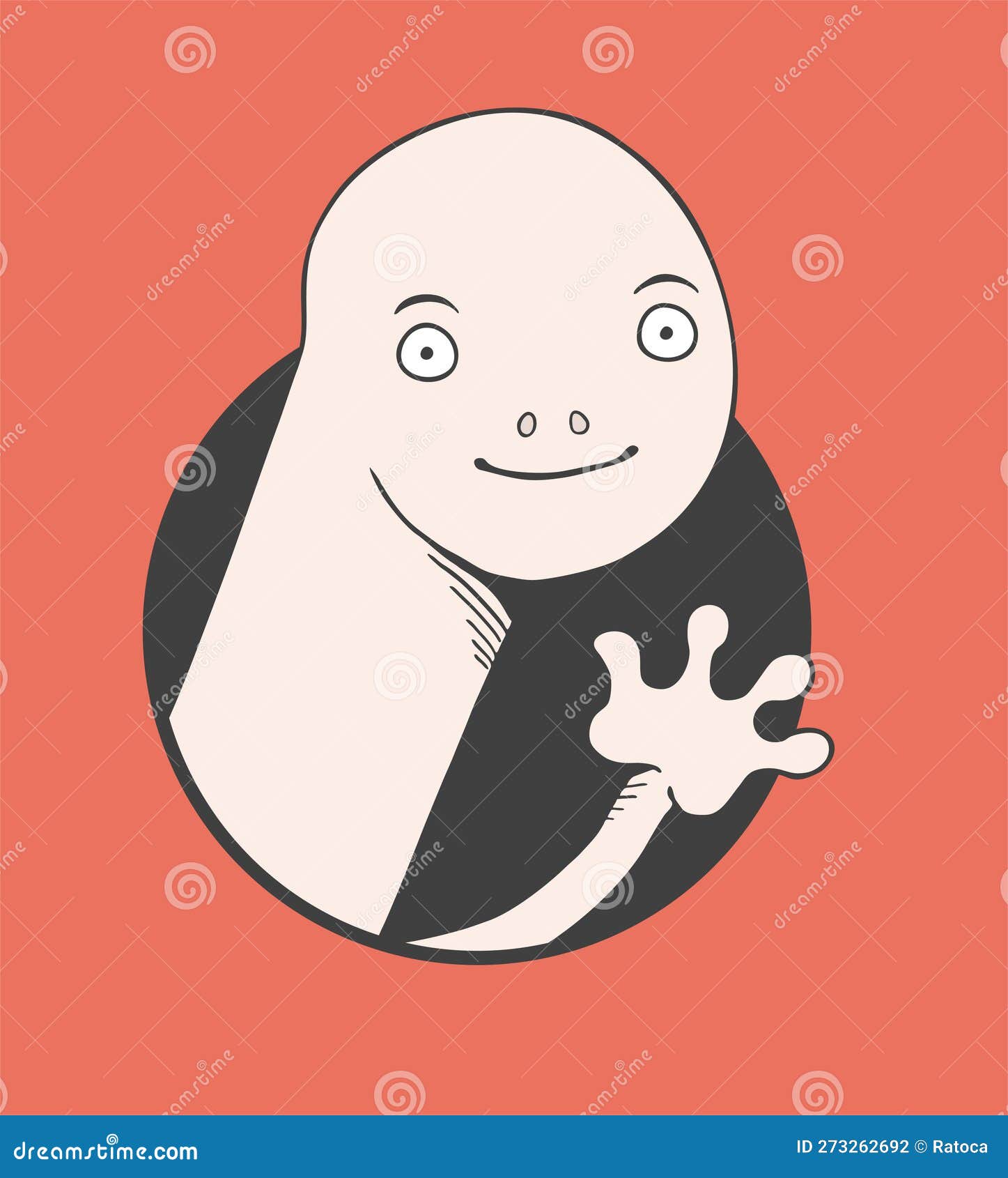 Happy Cartoon Character Draw Stock Vector - Illustration of graphic ...