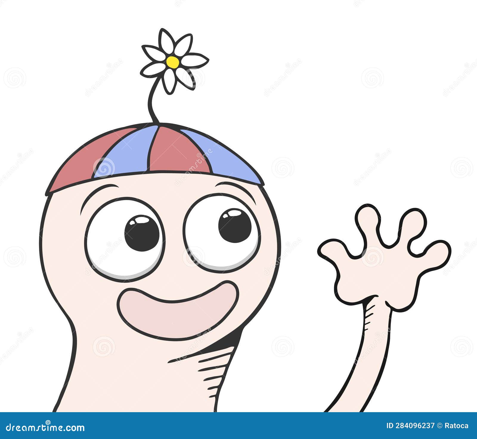 Happy Cartoon Character Draw Stock Vector - Illustration of character ...