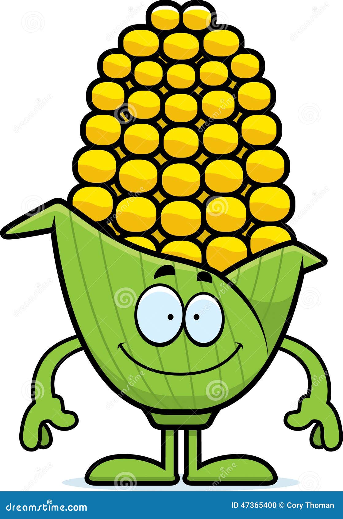 Happy Cartoon Corn Stock Vector - Image: 47365400