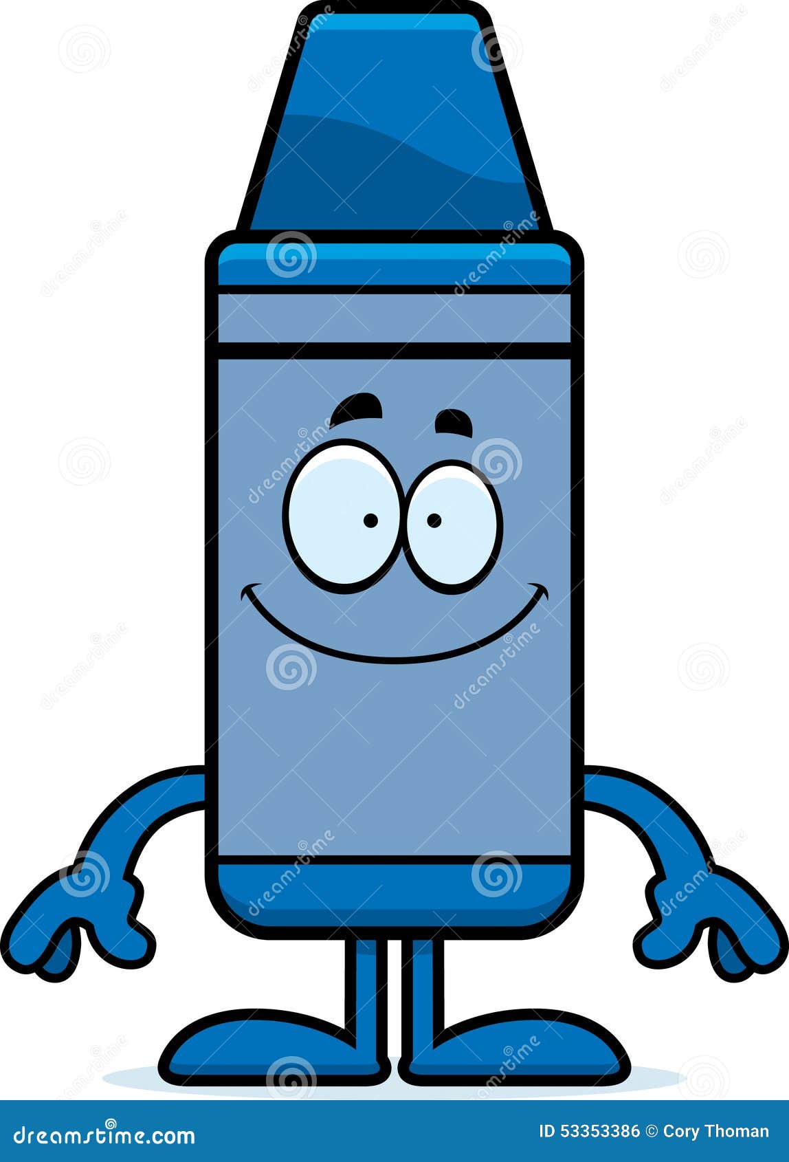 Happy Cartoon Crayon stock vector. Illustration of happy - 53353386