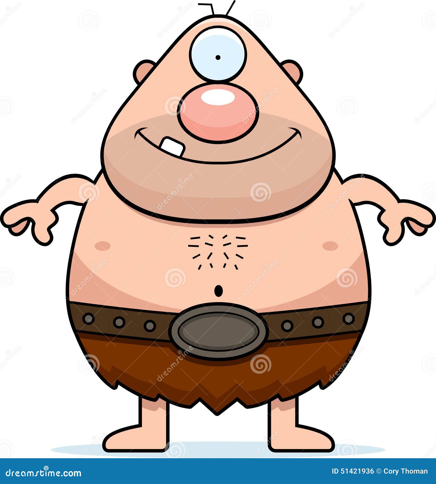 Happy Cartoon Cyclops stock vector. Illustration of graphic - 51421936