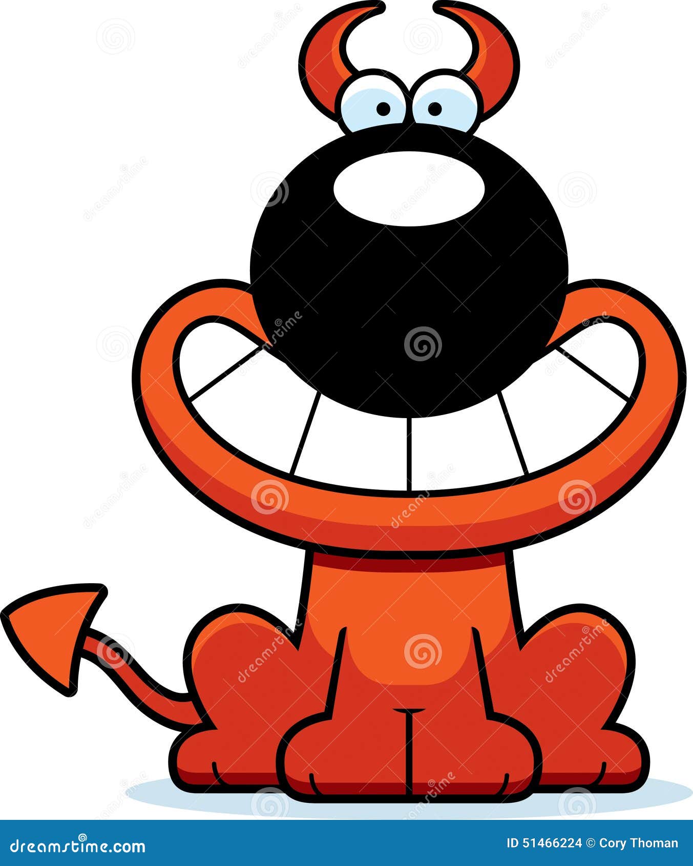 Happy Cartoon Devil stock vector. Illustration of devil - 51466224