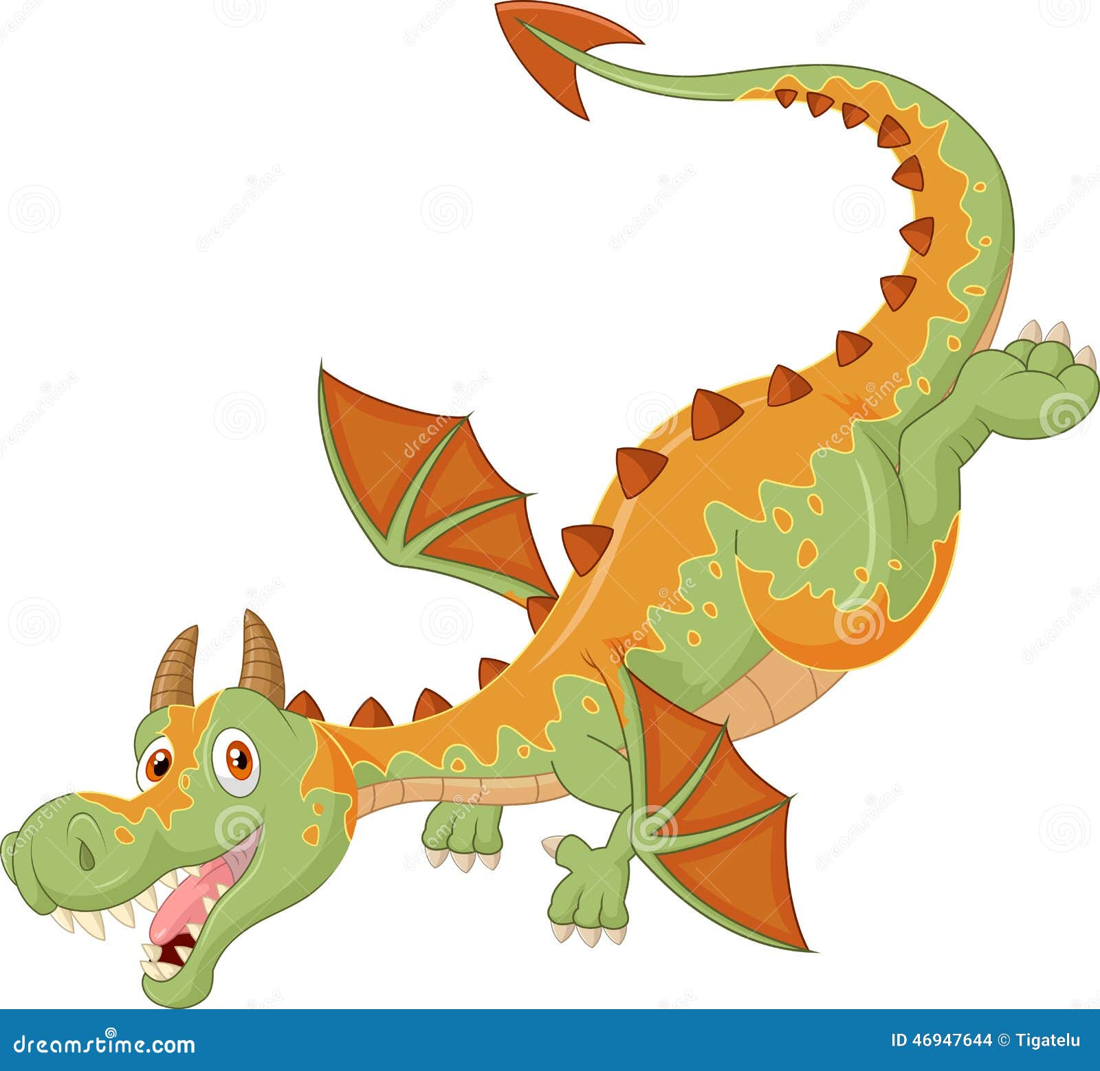 Cartoon Dragon Flying