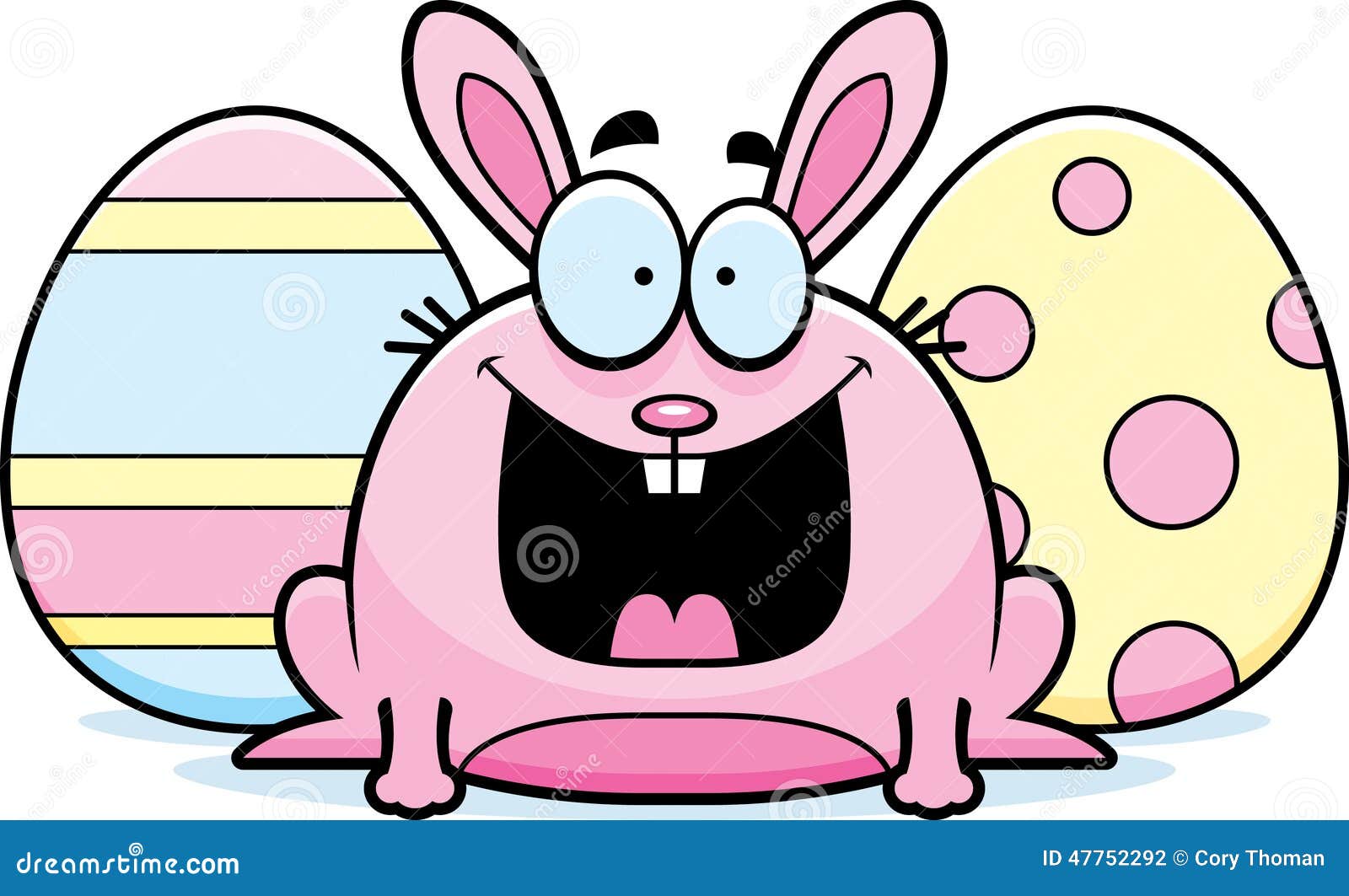 Happy Cartoon Easter Bunny stock vector. Illustration of clipart - 47752292