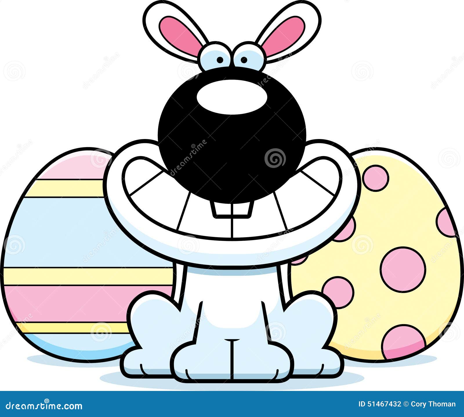 Happy Cartoon Easter Bunny stock vector. Illustration of cartoon - 51467432