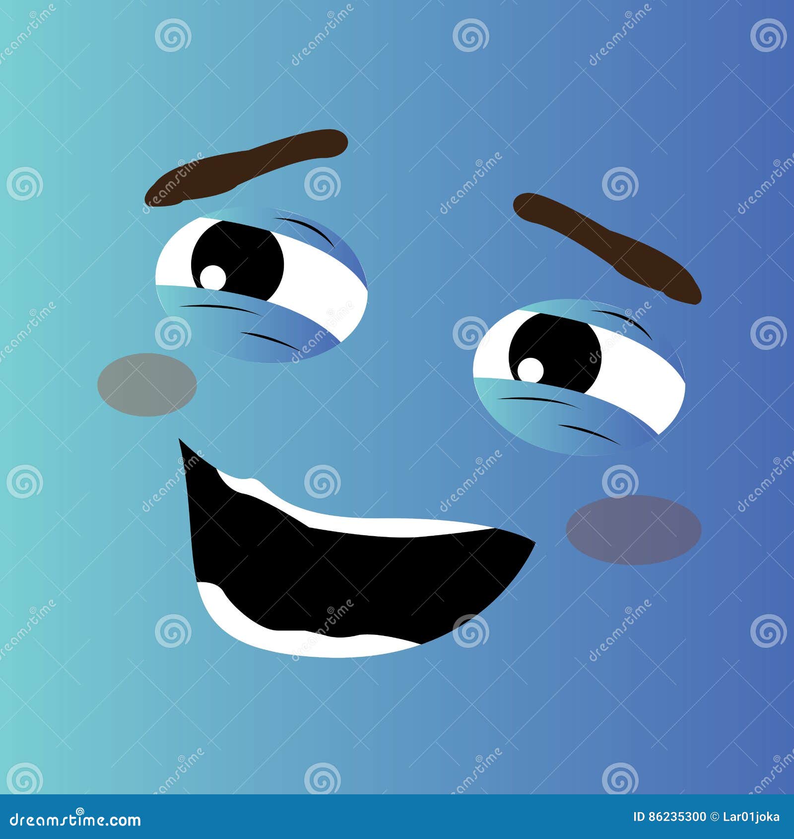 Happy cartoon face stock vector. Illustration of facial - 86235300