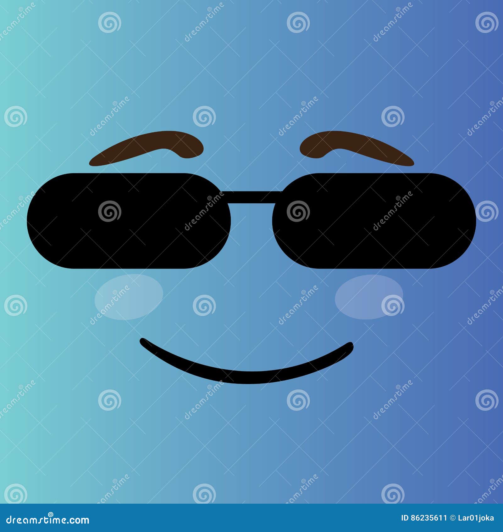 Happy cartoon face stock vector. Illustration of human - 86235611